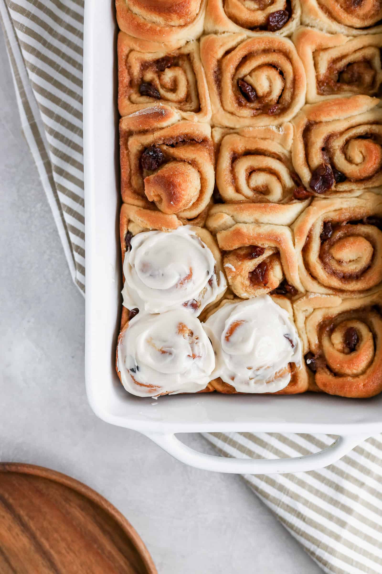 Bourbon Soaked Cherry Cinnamon Buns - Frosting and Fettuccine