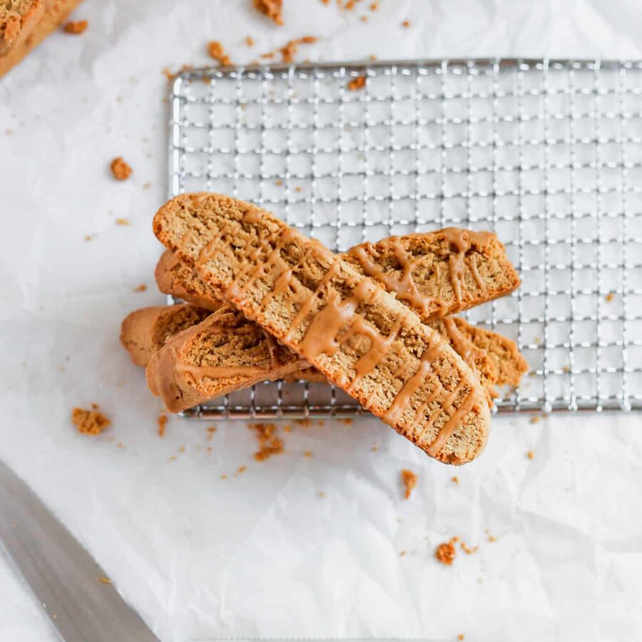 Cookie Butter Biscotti Cookies - Frosting & Fettuccine