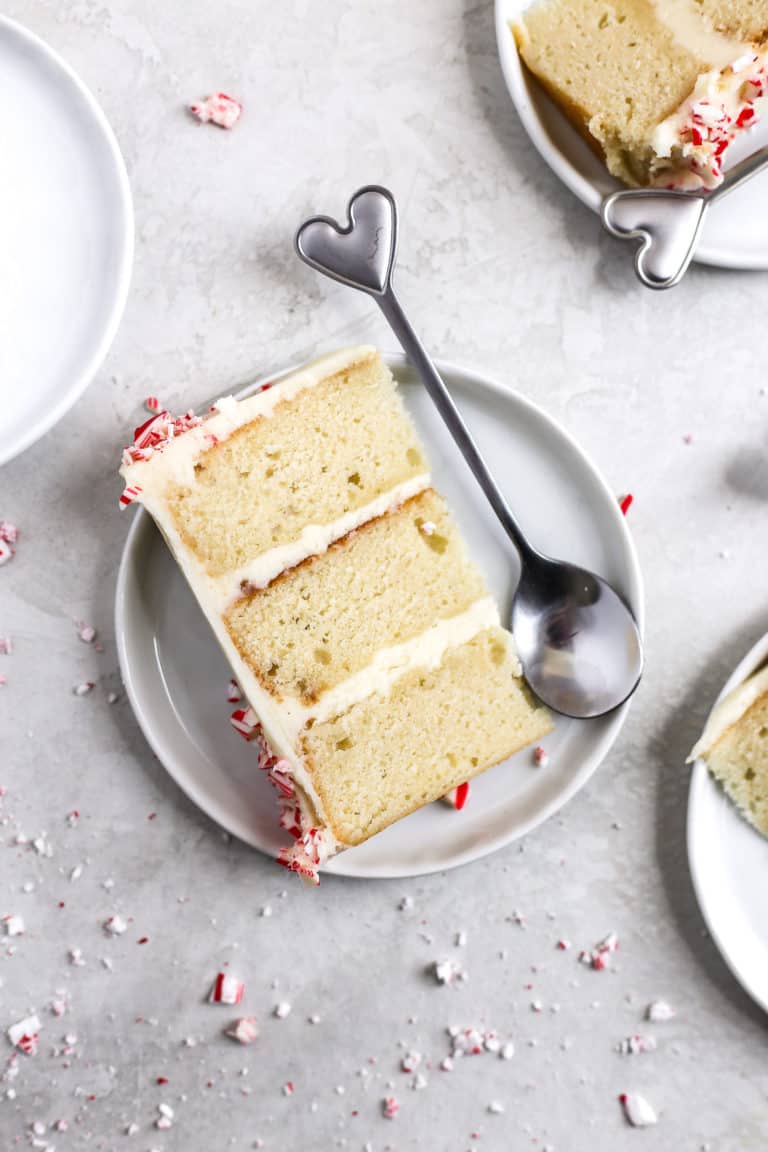 Easy Peppermint Cake with Peppermint Frosting - Frosting and Fettuccine
