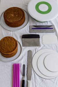 How to Bake & Stack a Two Tier Cake - Frosting and Fettuccine