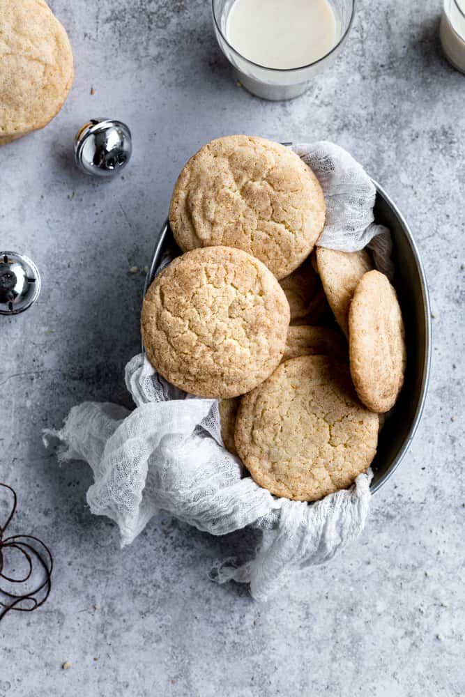 25-Minute Eggnog Snickerdoodle Cookies - Frosting and Fettuccine