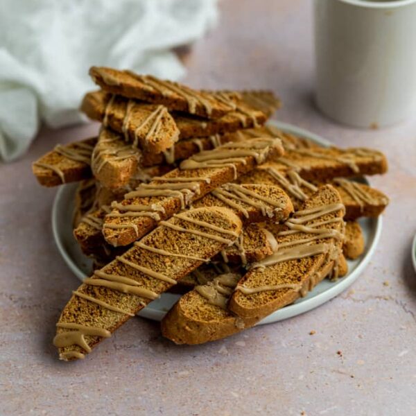 Crispy Iced Gingerbread Biscotti - Frosting and Fettuccine