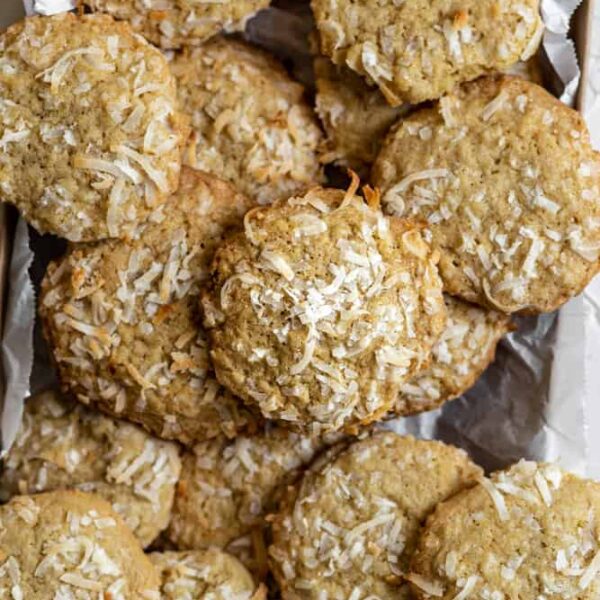 Crispy and Chewy Coconut Cookies - Frosting and Fettuccine