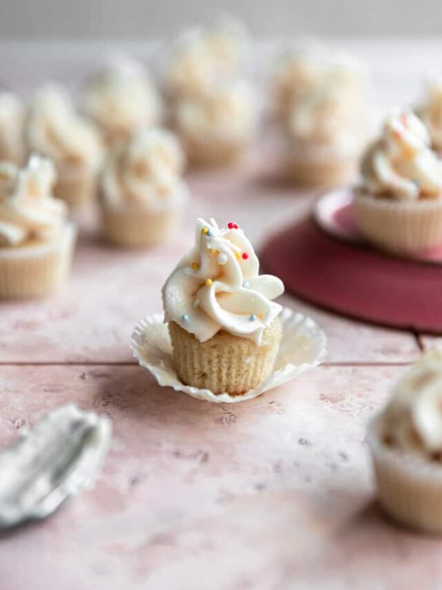Homemade Mini Vanilla Cupcake Recipe - Frosting & Fettuccine