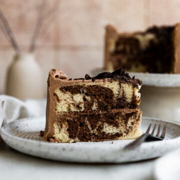 One Batter Moist Marble Cake - Frosting and Fettuccine