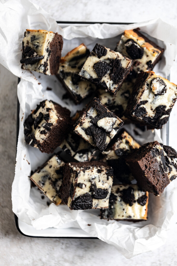 Creamy and Rich Oreo Cheesecake Brownies - Frosting and Fettuccine