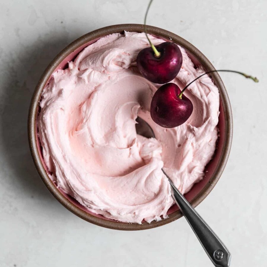 Simple and Quick Cherry Frosting - Frosting and Fettuccine