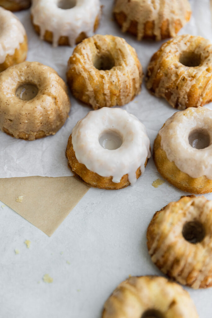 Easy and Moist Mini Bundt Cakes - Frosting and Fettuccine