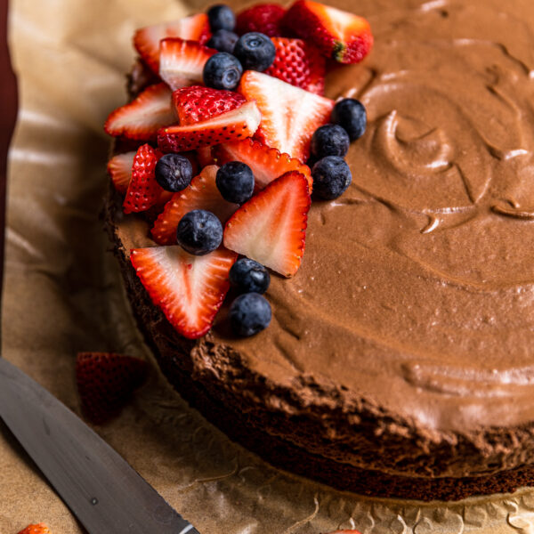 Decadent Chocolate Mousse Cake (No Gelatin!) - Frosting and Fettuccine