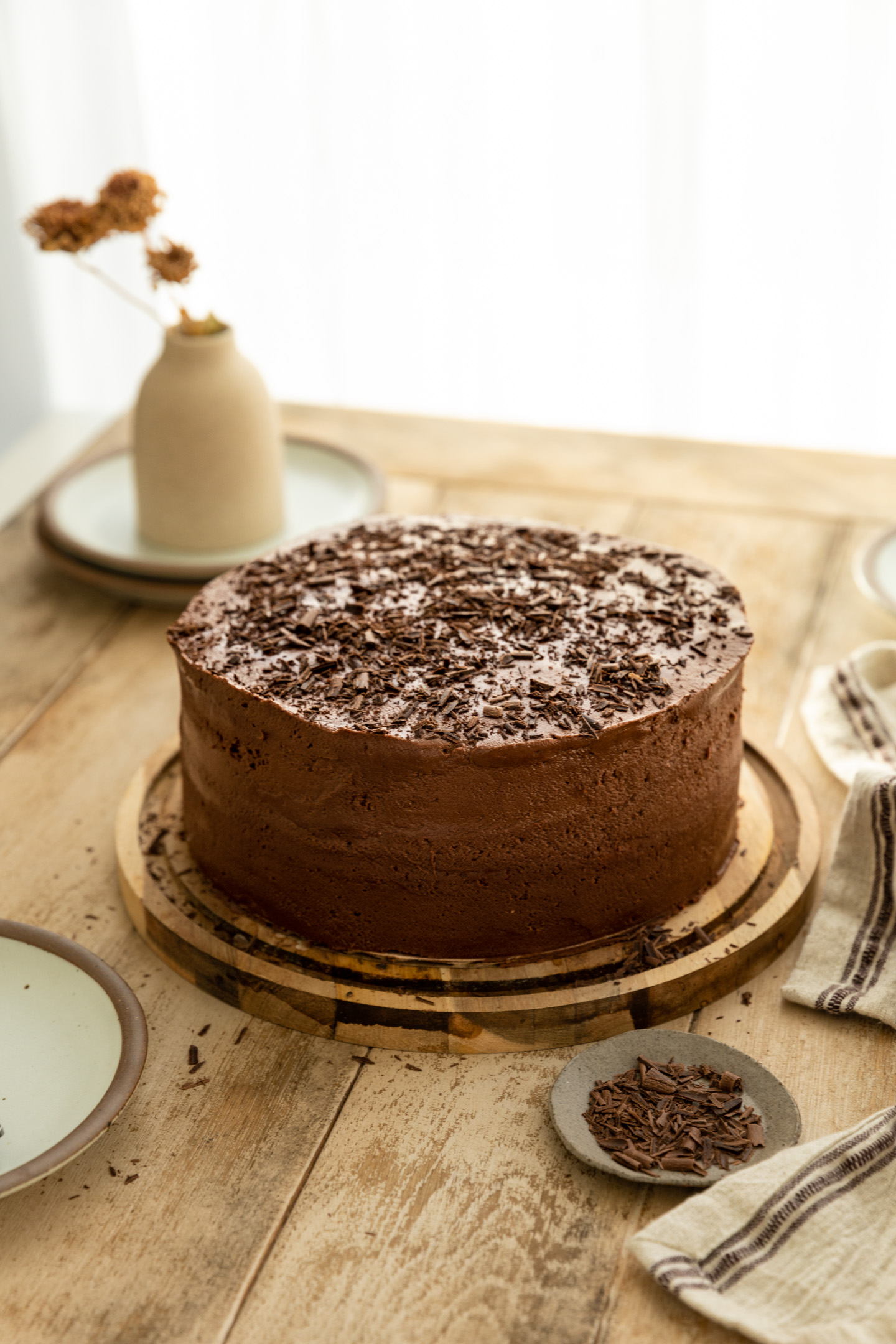 Tender Yellow Cake with Chocolate Frosting - Frosting and Fettuccine