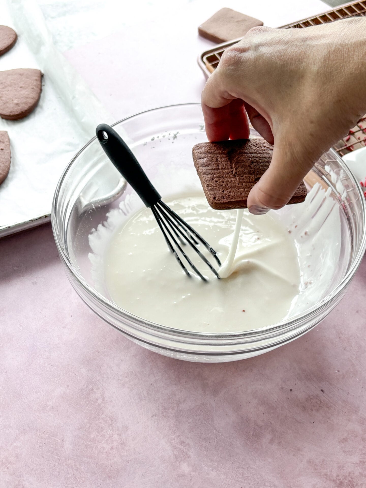 3 Minute Cookie Icing (No Piping Bags!) - Frosting and Fettuccine