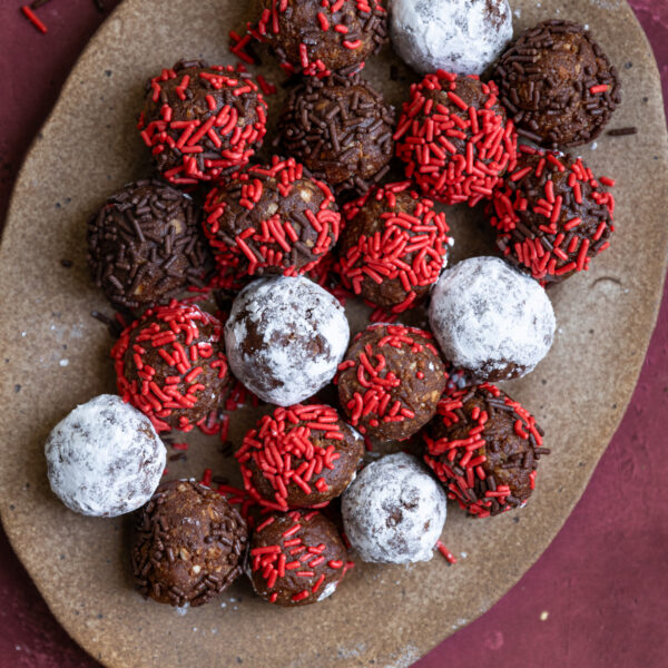 20 Minutes Boozy and Festive Rum Ball Recipe - Frosting and Fettuccine