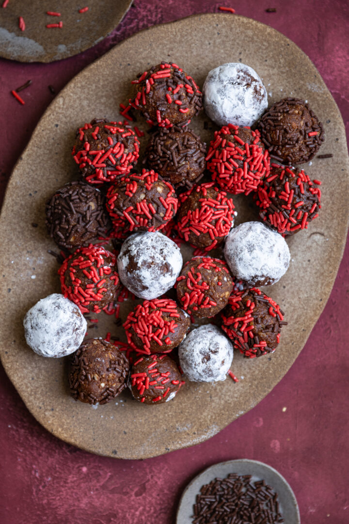20 Minutes Boozy and Festive Rum Ball Recipe - Frosting and Fettuccine